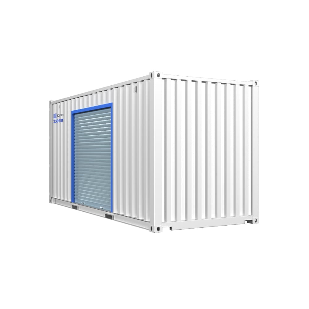 Local de stockage en container de 20 pieds avec porte rideau métallique ...